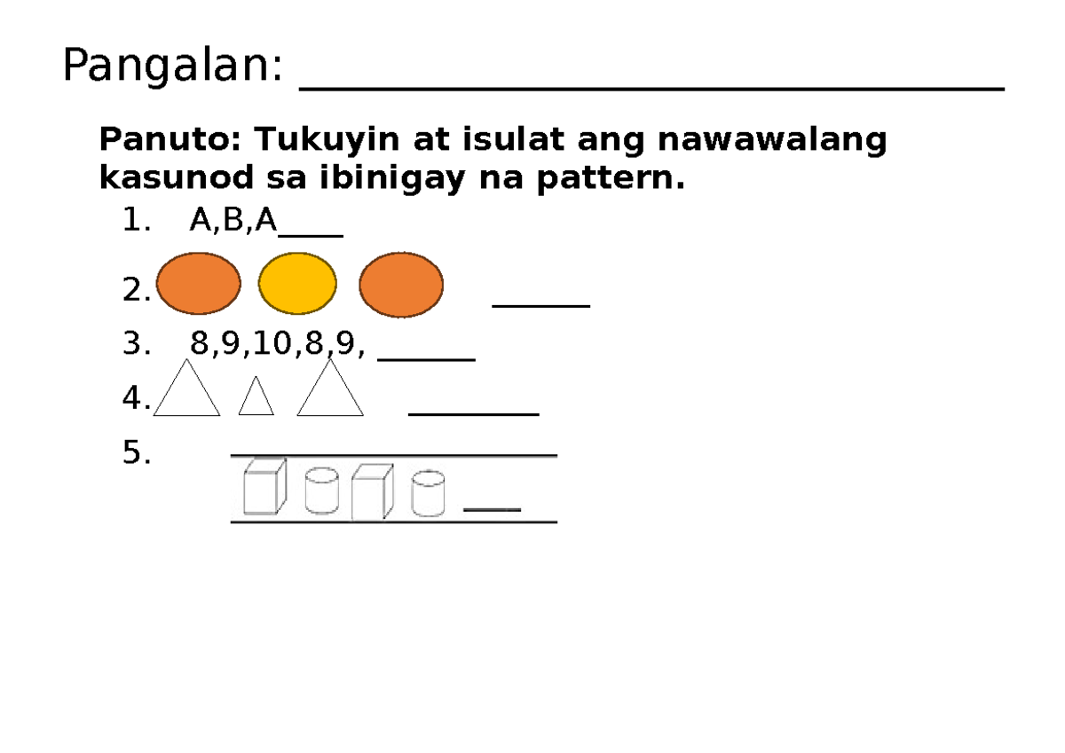 Panuto - Story - mapeh reviewer - Panuto: Tukuyin at isulat ang ...