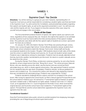 Law of Demand Student Activity Sheet - Day 1 Student Activity Sheet ...