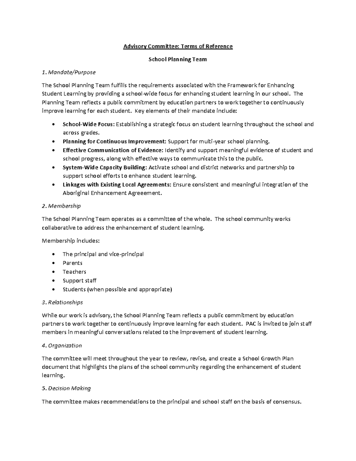School-planning-team-terms-of-reference-0 compress - Advisory Committee ...