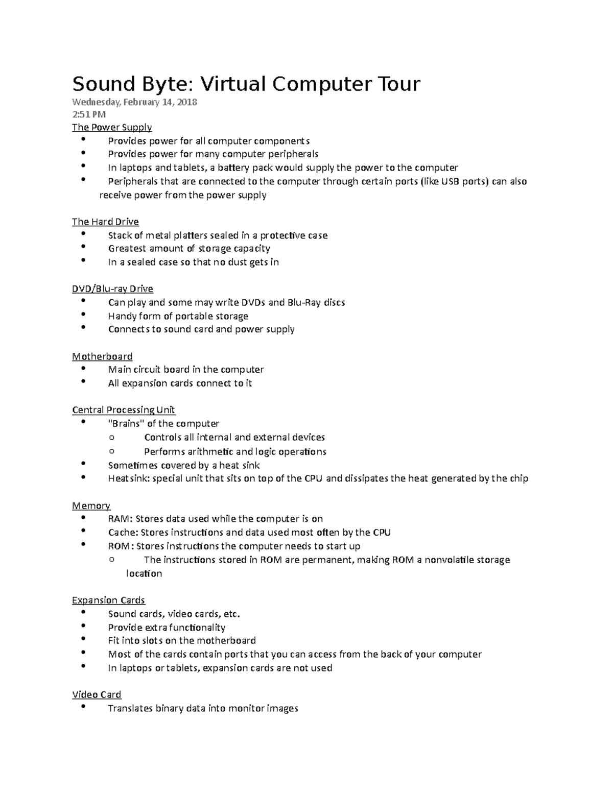 Sound Byte Virtual Computer Tour - Sound Byte: Virtual Computer Tour ...