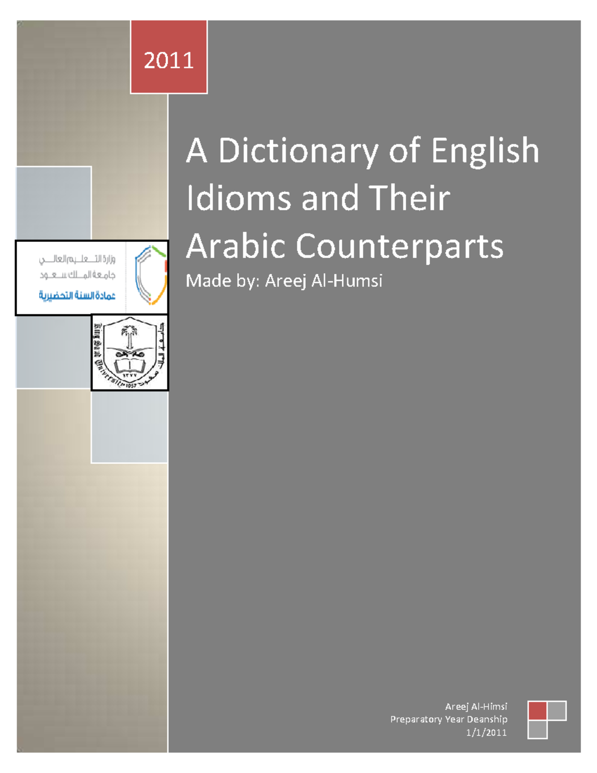 A Dictionary of English Idioms and Their - A Dictionary of English ...