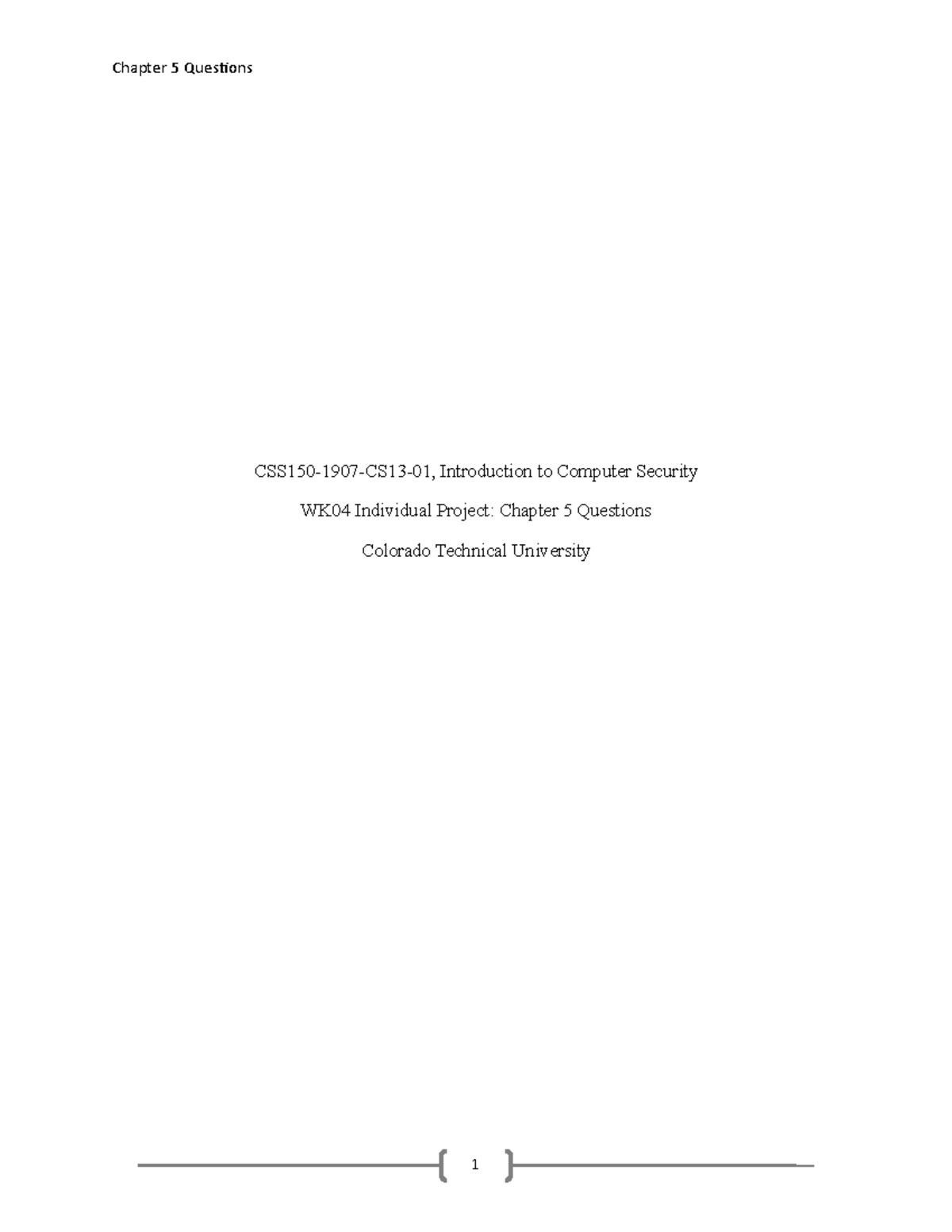 Assignment 4 - Questions and answers - CSS150-1907-CS13-01 ...