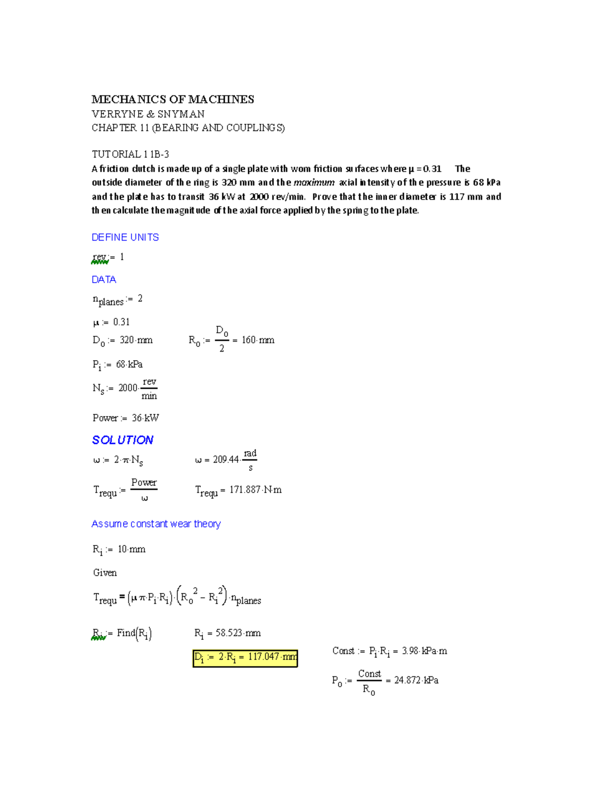 Mathcad - Tutorial 11B-3 - - Studocu