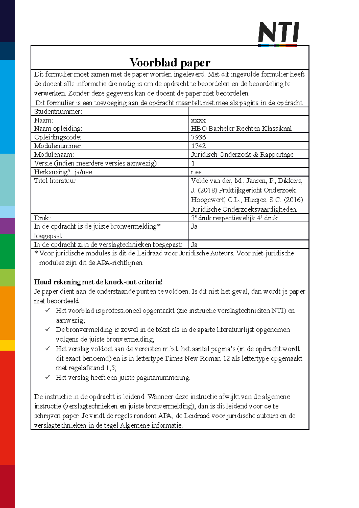 Paper onderzoek en rapportage verzendversie - Voorblad paper Dit ...
