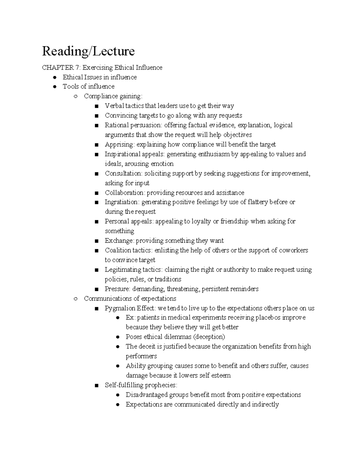 Chapter 7, 10, & 11 Notes (IES 301 Interterm 2020) - Reading/Lecture ...