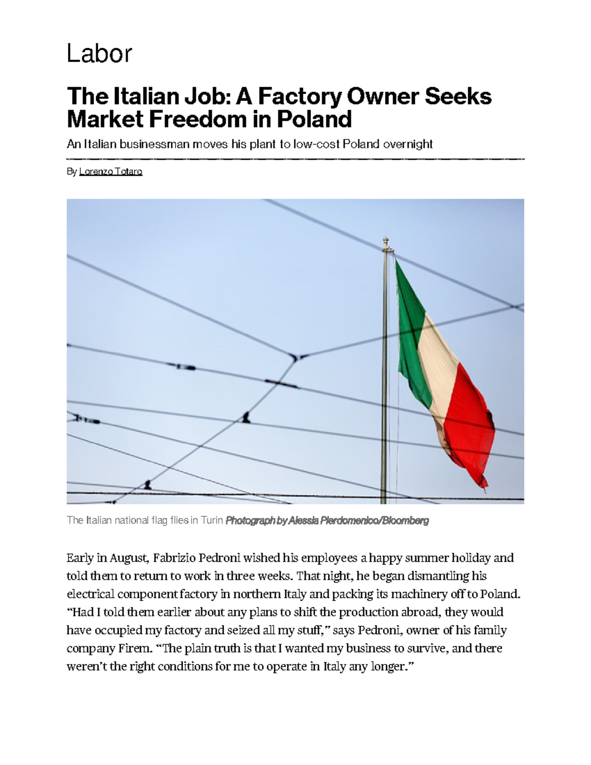 1. The Italian Job - Translate the material - The Italian national flag ...