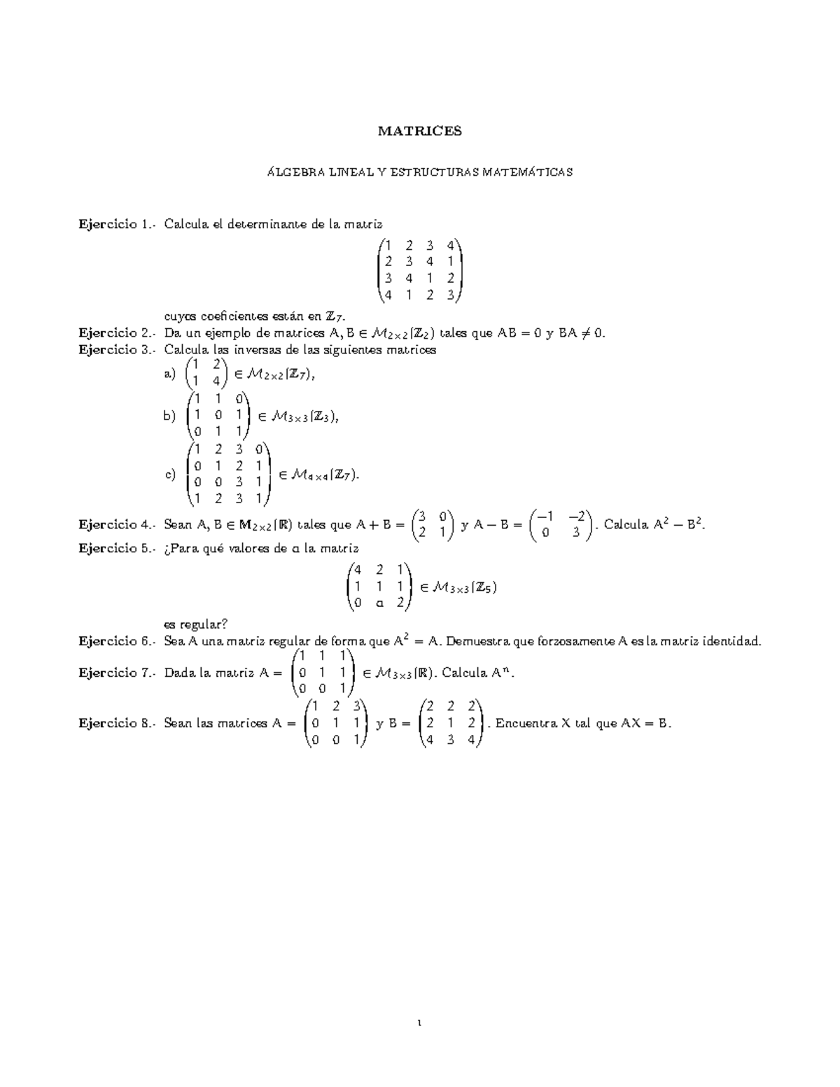 Relacion-matrices - Apuntes Ingeniería Eléctrica - MATRICES ALGEBRA ...