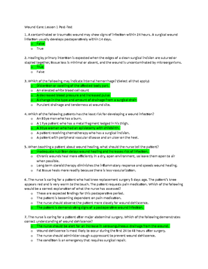 Infection Control Lesson 2 Test - Infection Control: Lesson 2 Post-Test ...