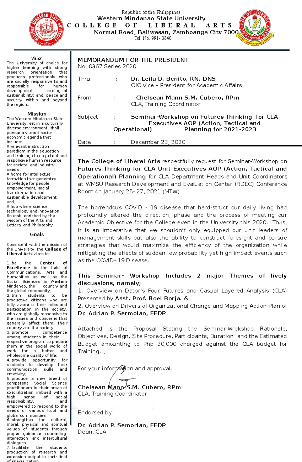 Proposal for futures thinking Final 1 - Republic of the Philippines ...