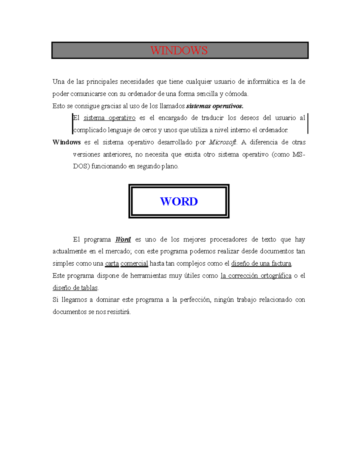 Practica Dar-formato - dar formato a un documento - WINDOWS Una de las ...