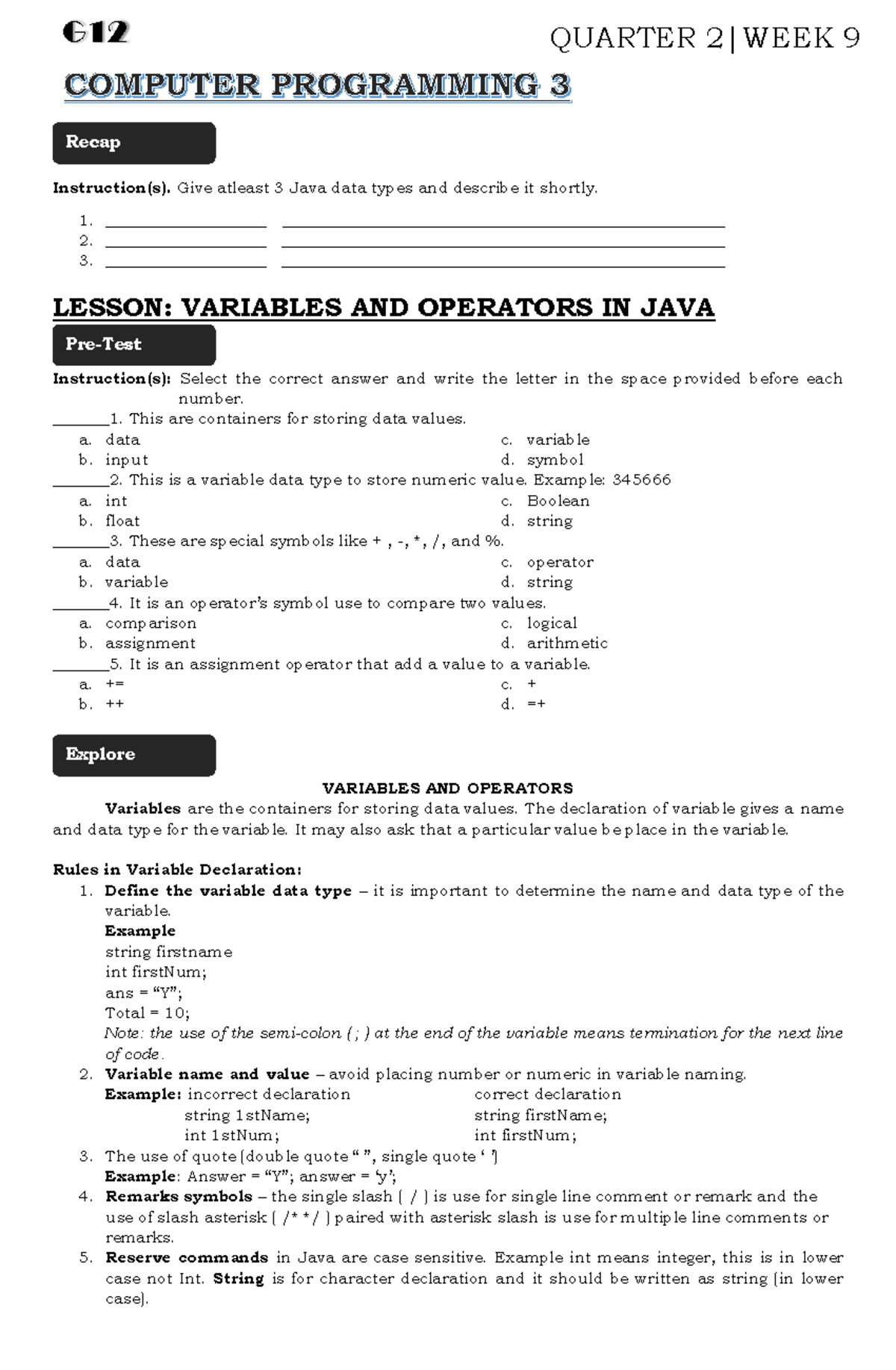 ICT12 Module Q1 - Week 9 - Empowerment Technology Guide for Week 9. ICT ...