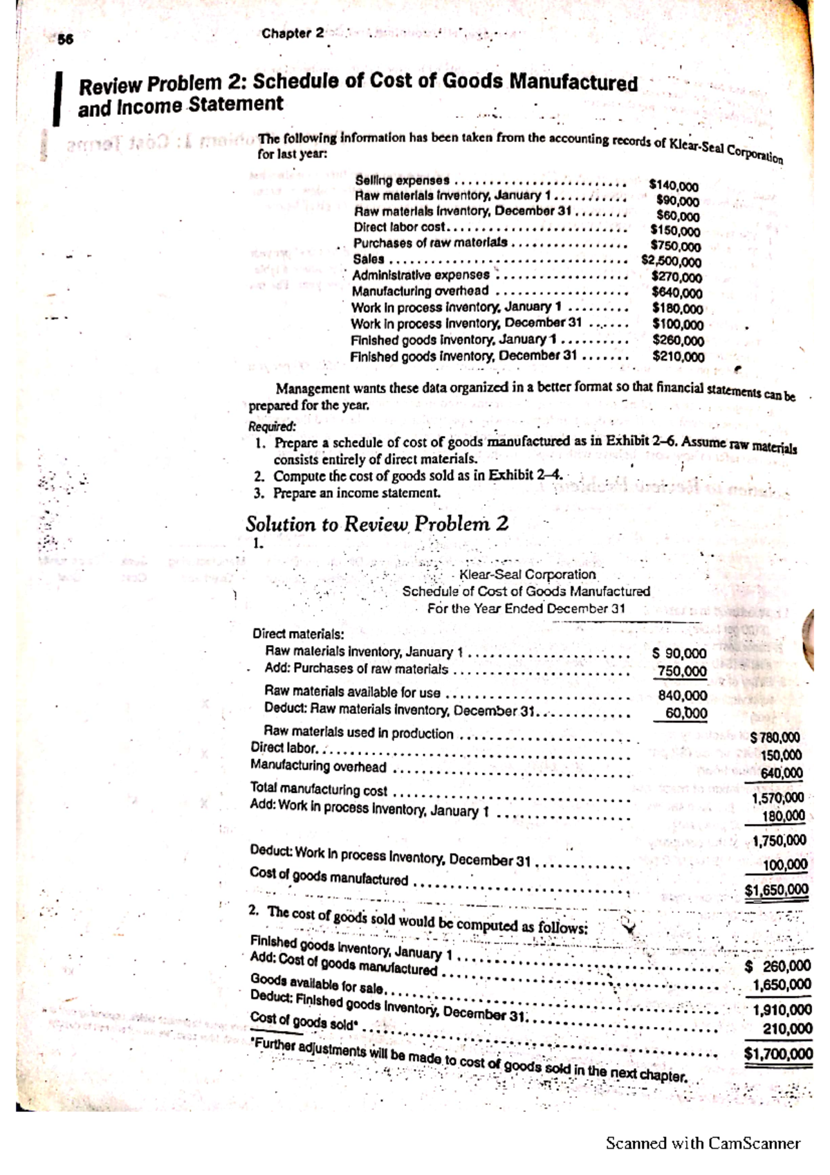 Management Accounting problem - Numerical Analysis - Scanned with ...