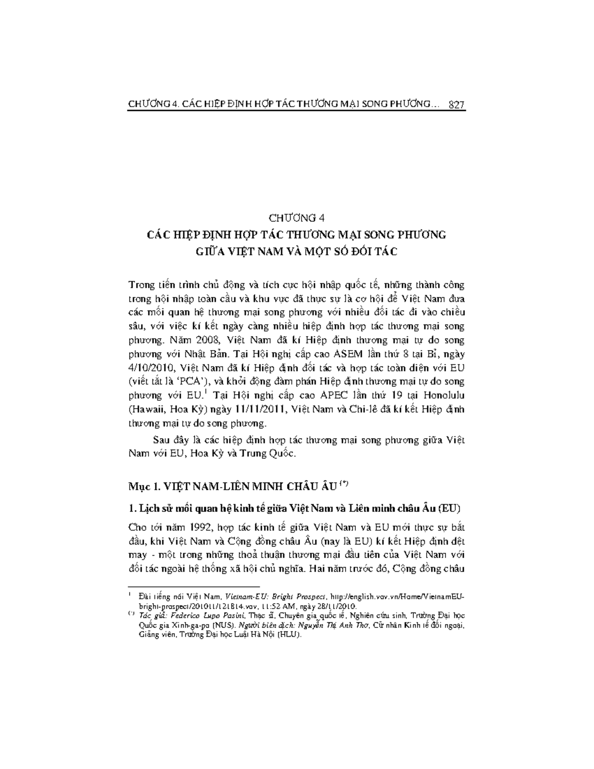 Giao trinh luat thuong mai quoc te phan 2 - CH NG 4. CÁC HI P NH H P TÁC TH NG M I SONG - Studocu
