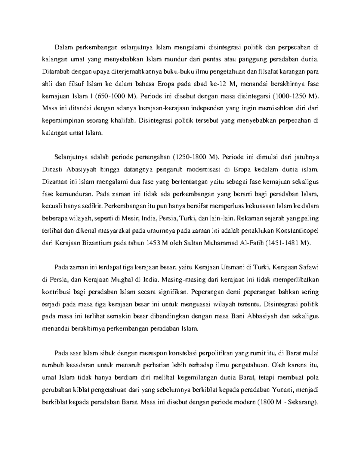 Zaman Islam Tiga Kerajaan Besar - Dalam perkembangan selanjutnya Islam ...