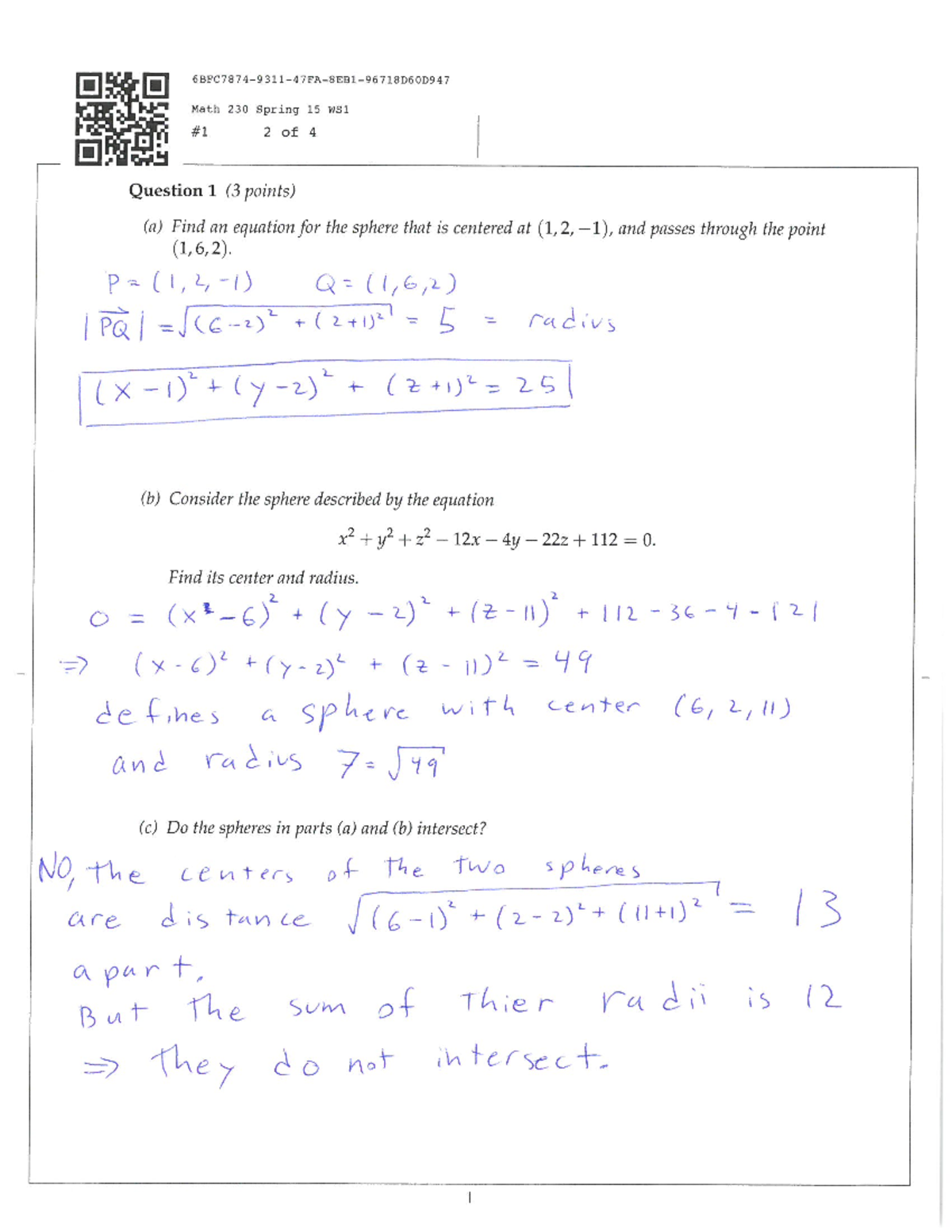 Math 230-0 2015 Spring Worksheets 1 Solutions - MATH 230 - Studocu