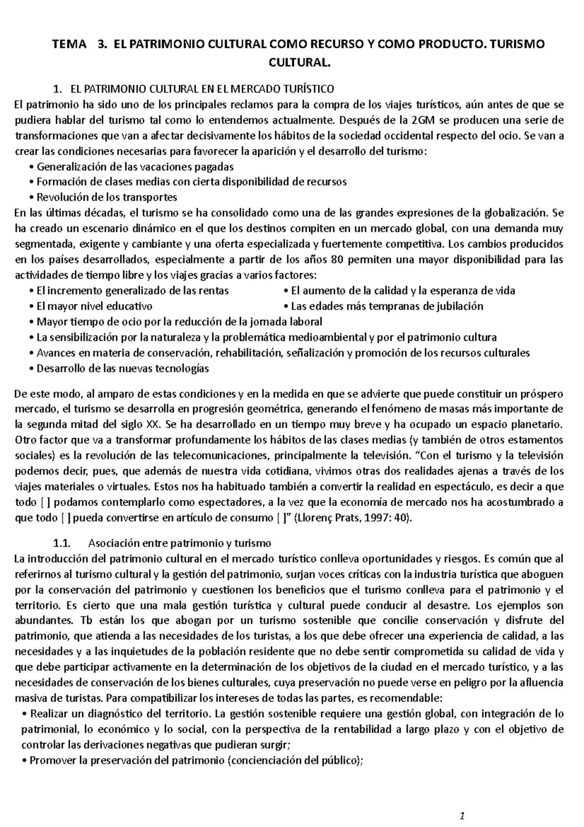 TEMA 3 Patrimonio Cultural 2020 2021 - TEMA 3. EL PATRIMONIO CULTURAL COMO RECURSO Y COMO ...