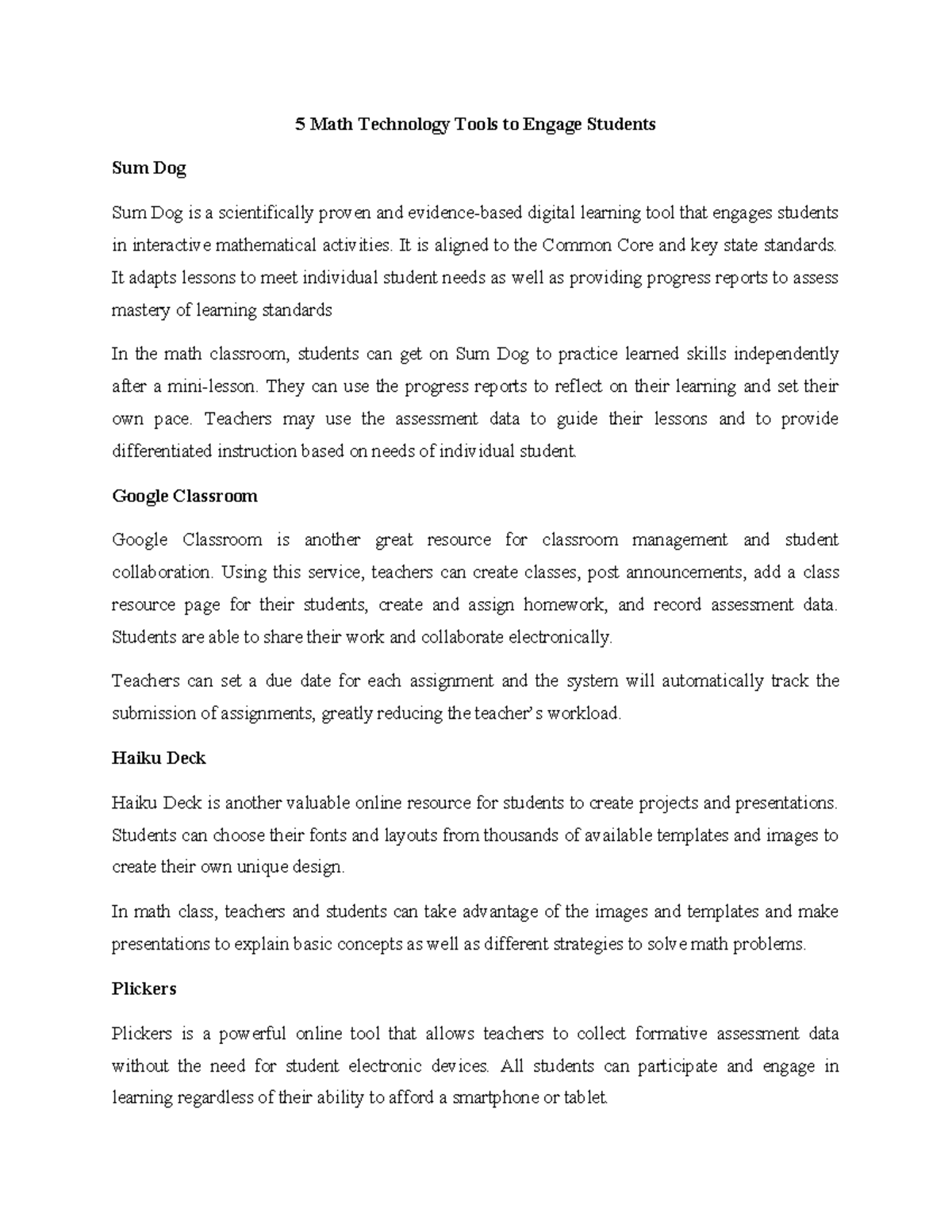 Science-Learning - A big help - 5 Math Technology Tools to Engage ...