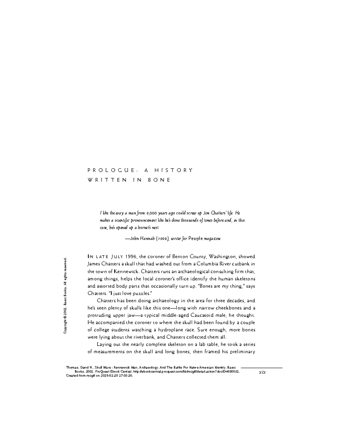 Prologue A History Written in Bone - P R O L O G U E : A H I S T O R Y ...