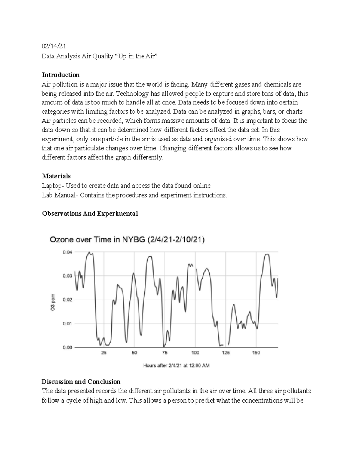 Lab Report 3 - 02/14/ Data Analysis Air Quality “Up in the Air ...