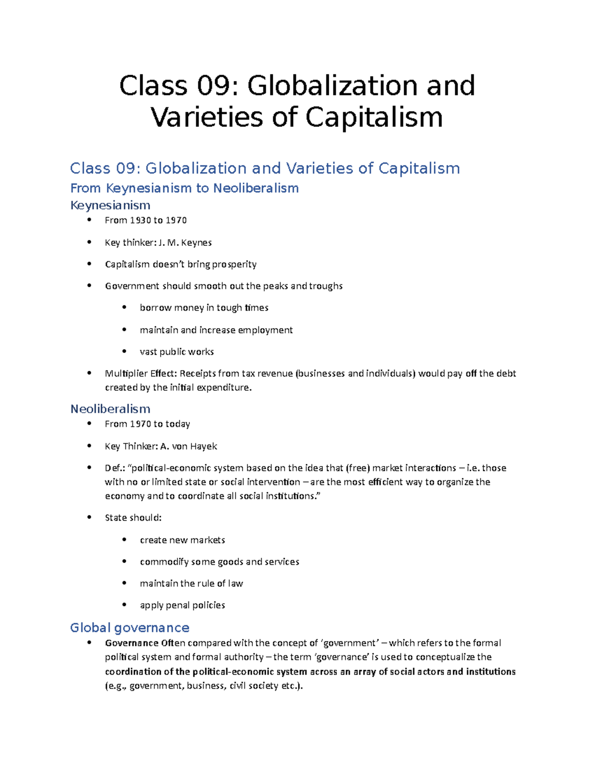 Class 9 lecture notes - Ap/Sosc 1340 - Yorku - Studocu