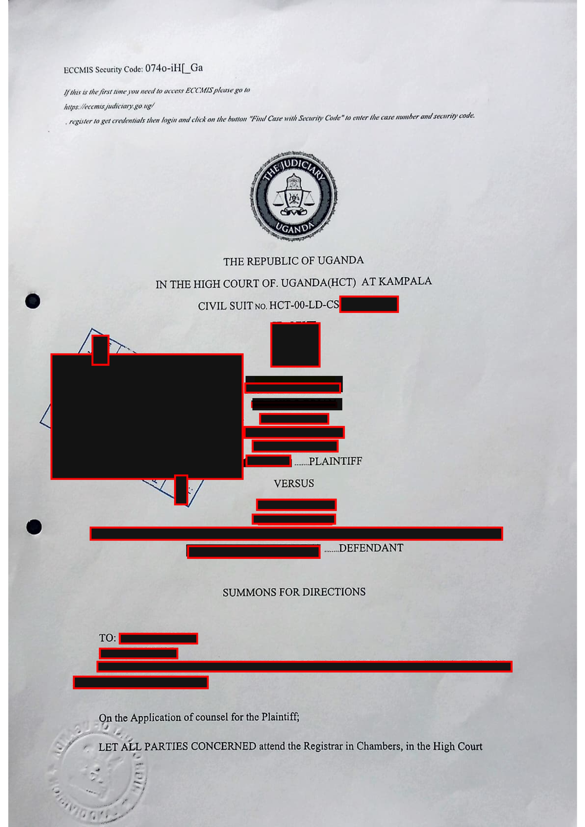 Summons for Directions A - Islamic law of Evidence - IUIU - Studocu