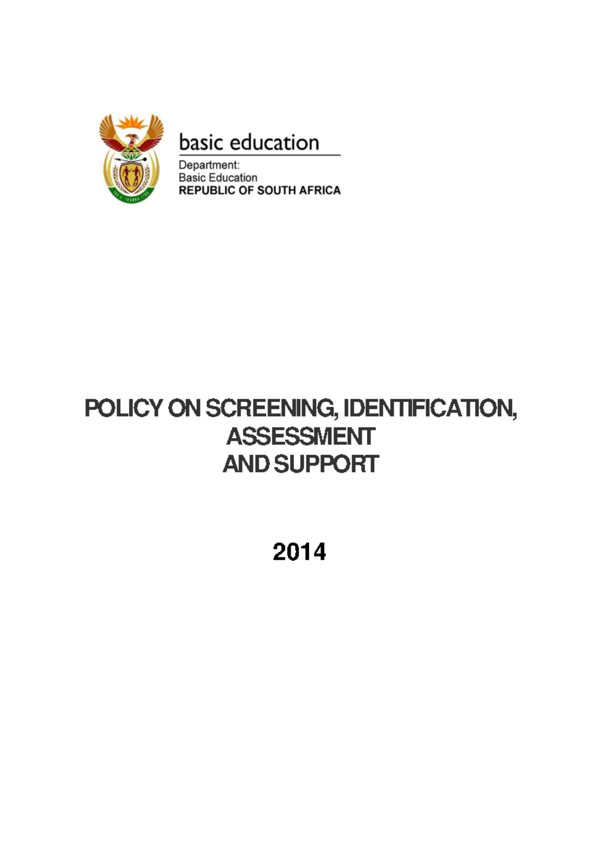 SIAS Final 19 December 2014 - POLICY ON SCREENING, IDENTIFICATION ...