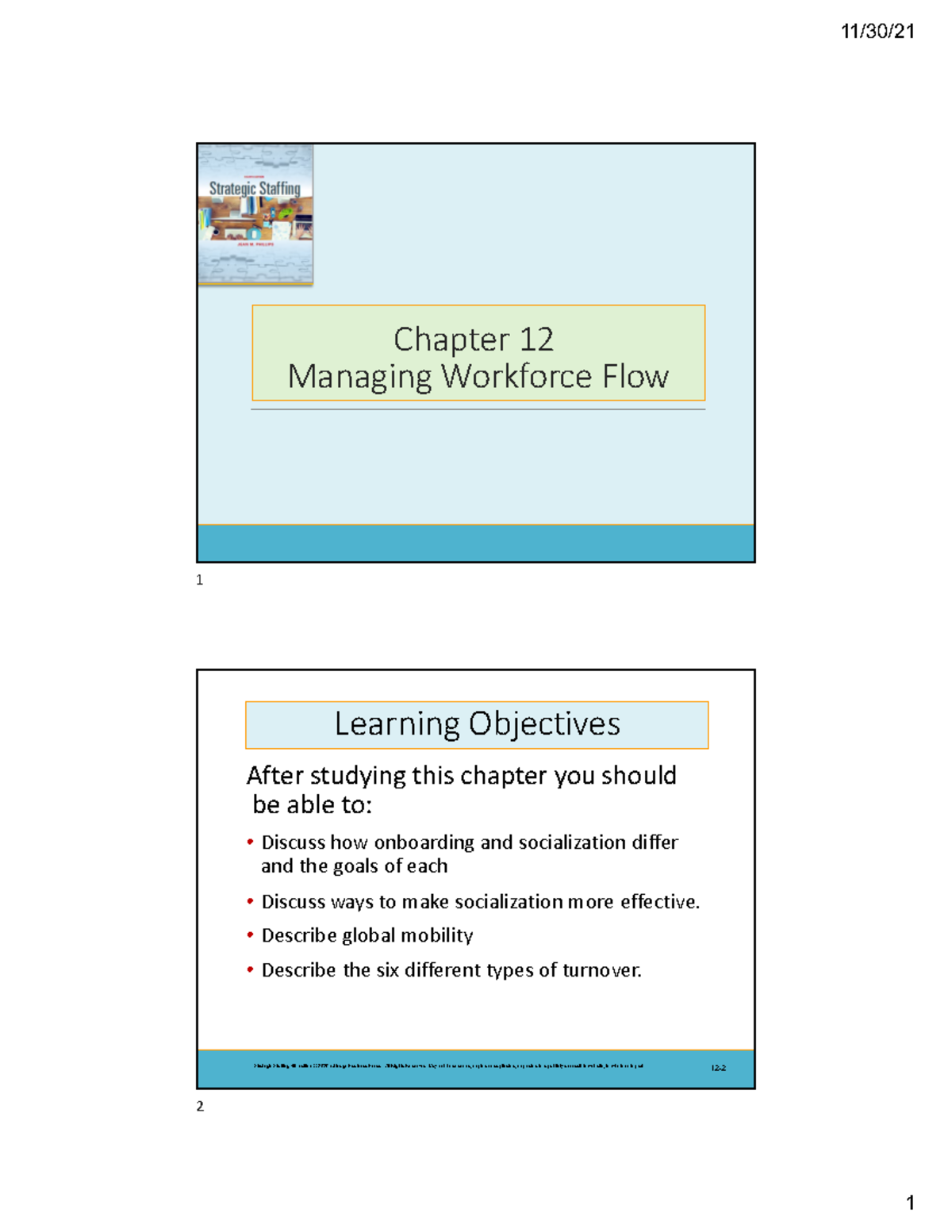 Chapter 12-2 - Managing Workforce Flow - Chapter 12 Managing Workforce ...