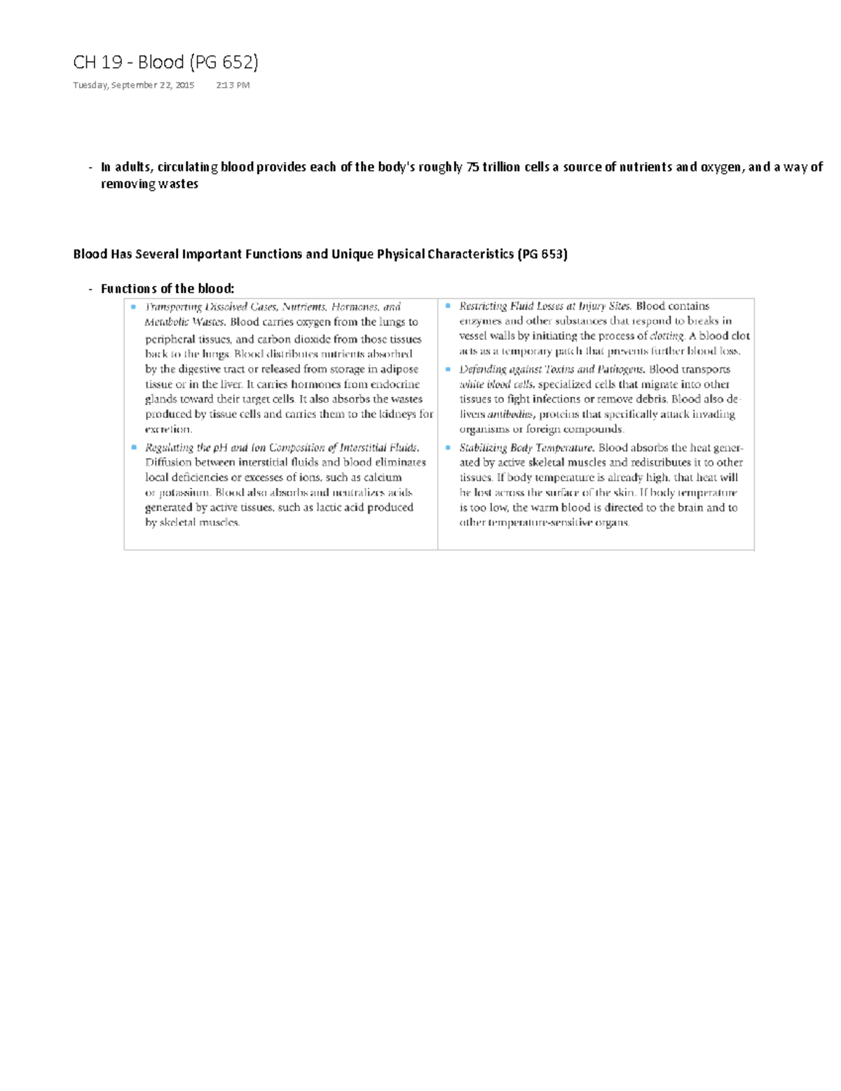 BIOL 2452 - CH 19 - Blood - Warning: TT: undefined function: 32 Warning: TT: undefined function ...