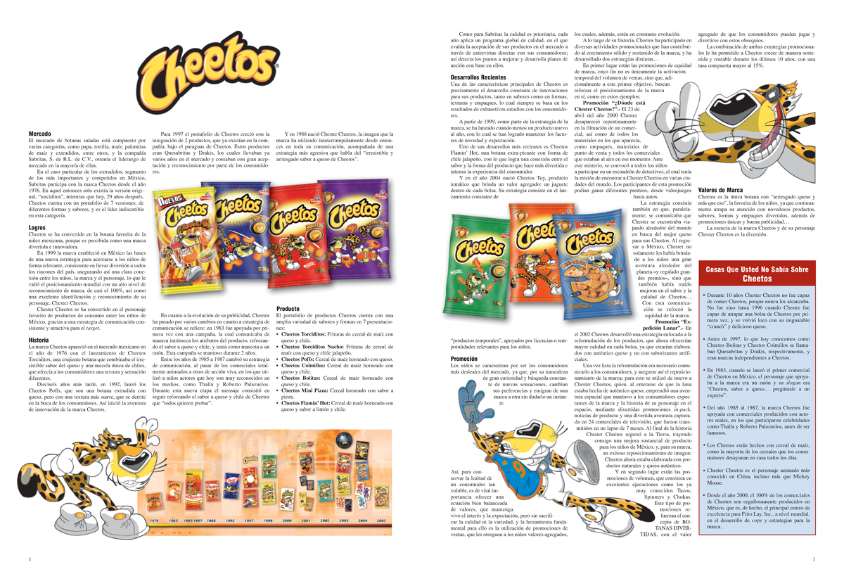 infografia de evolucion de los chetos fleminthot - 1 Como para Sabritas ...