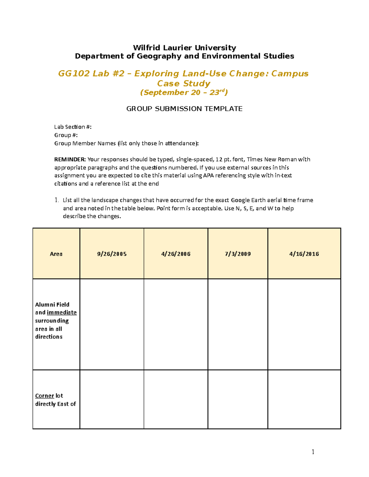 GG102 Lab #2 Group Submission Template - Wilfrid Laurier University ...