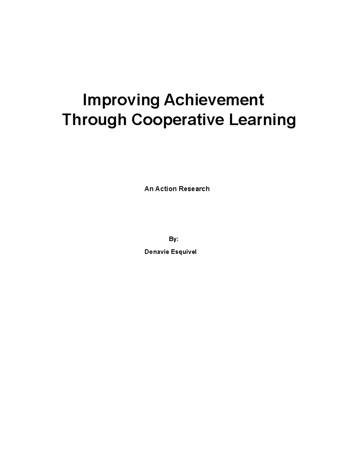 Enhancing Mathematical - Improving Achievement Through Cooperative ...