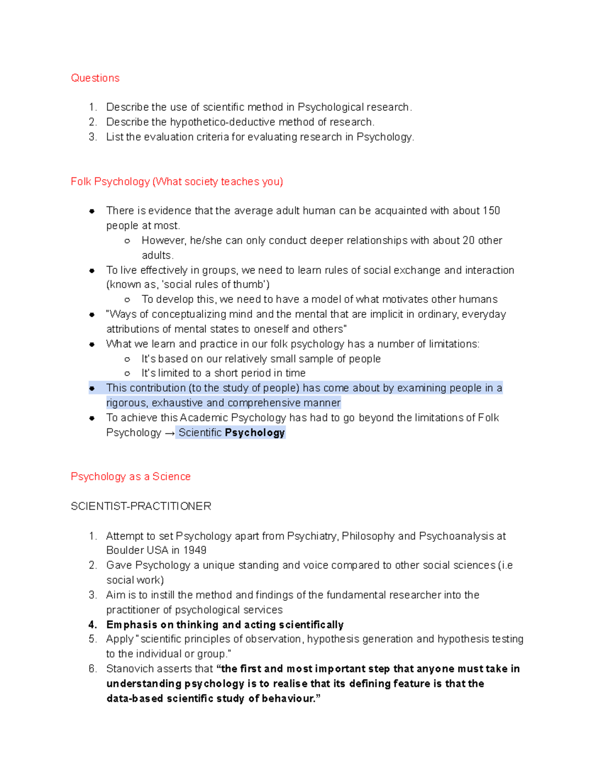 W2 Research Design Lecture - Questions Describe the use of scientific ...