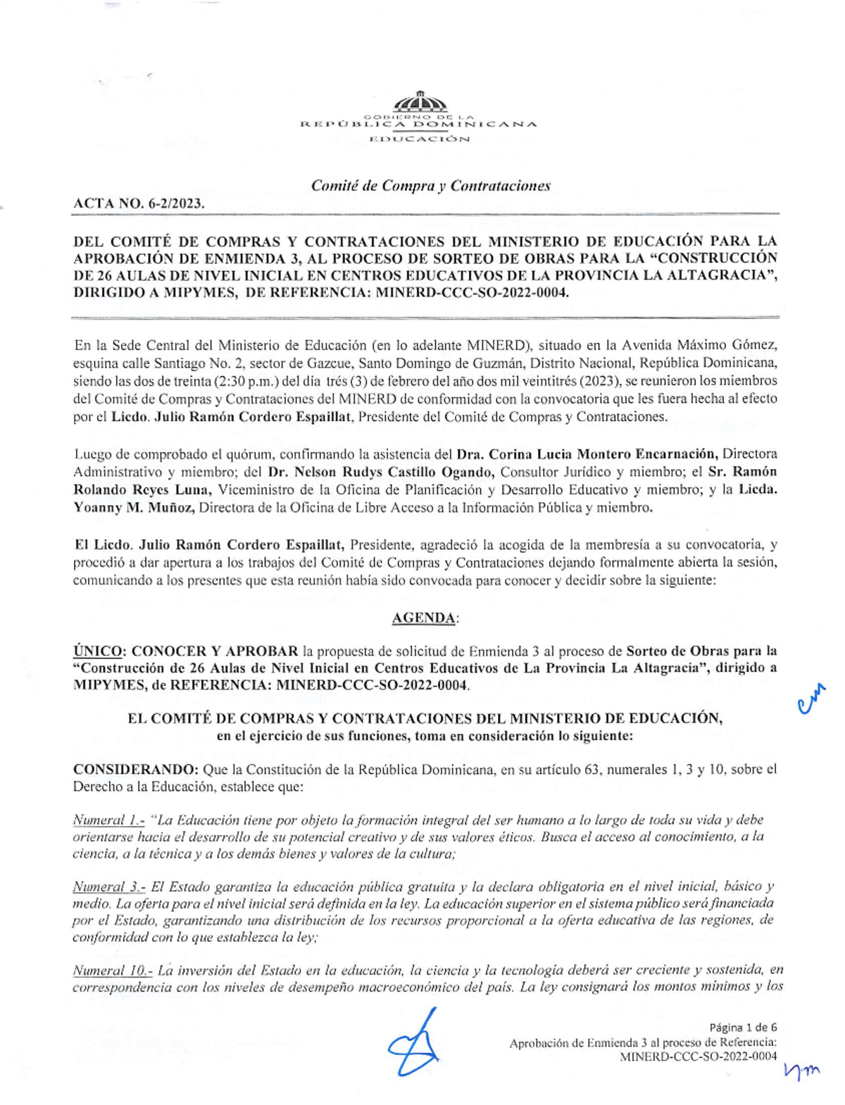 Enmienda 3-SO-0004 - Derecho Civil - Studocu