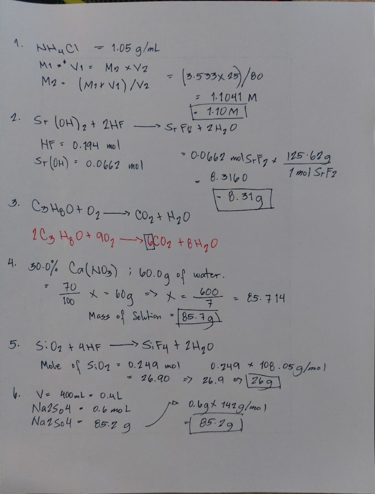 Solution Module Exam 1 - A. NAC 1 g/m MA 1 M V 3 15)/Bo Mg M1Y Vt) /Va ...
