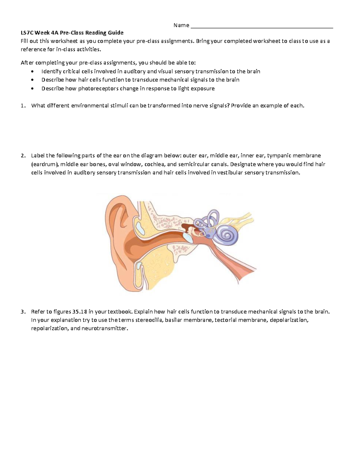 LS7C Week 4A Pre-Class Reading Guide - Name
