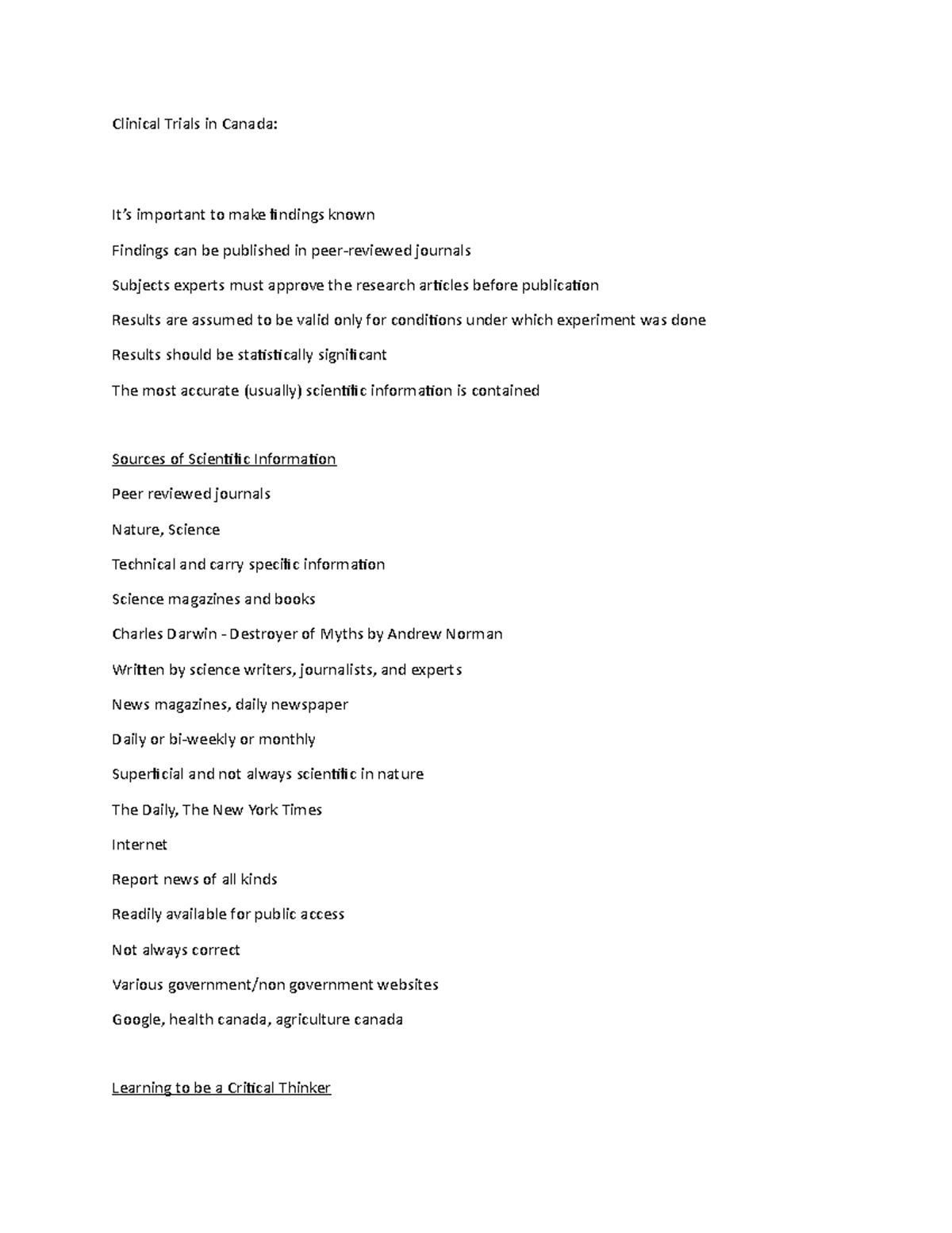 Trials - Lecture notes 22 - Biol 2040 - Memorial University - Studocu