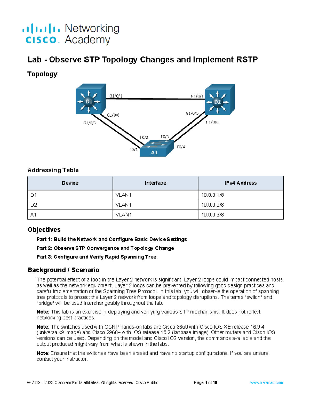Lab observe stp topology changes and implement rstp - Topology ...