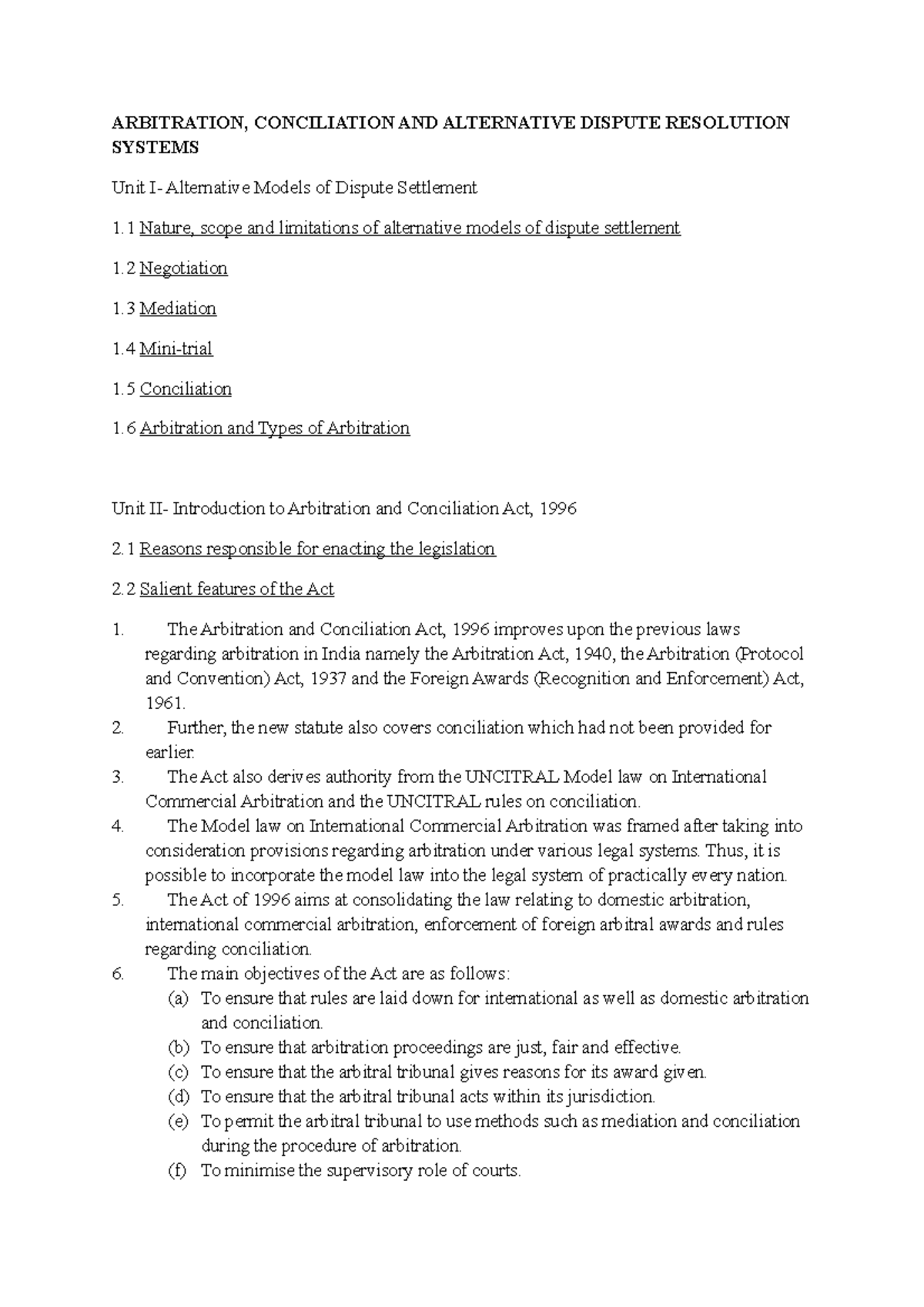Arbitration, Conciliation and Alternative Dispute Resolution Systems ...