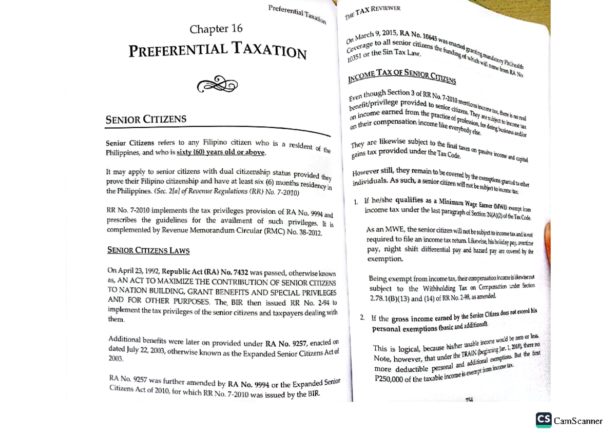 Preferential-Taxation - Accountancy - Studocu