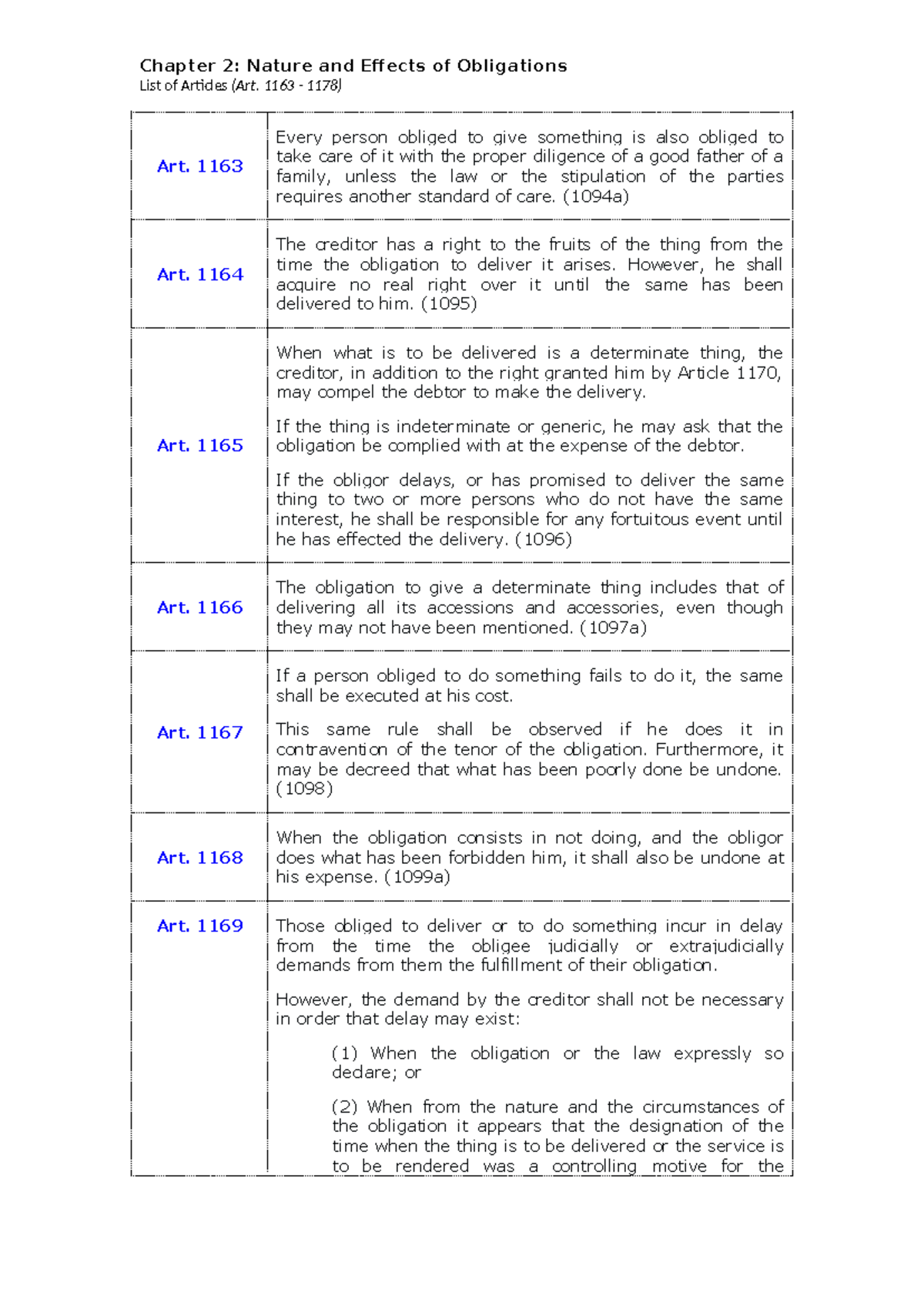 Article summary 1163-1178 - Chapter 2: Nature and Effects of ...