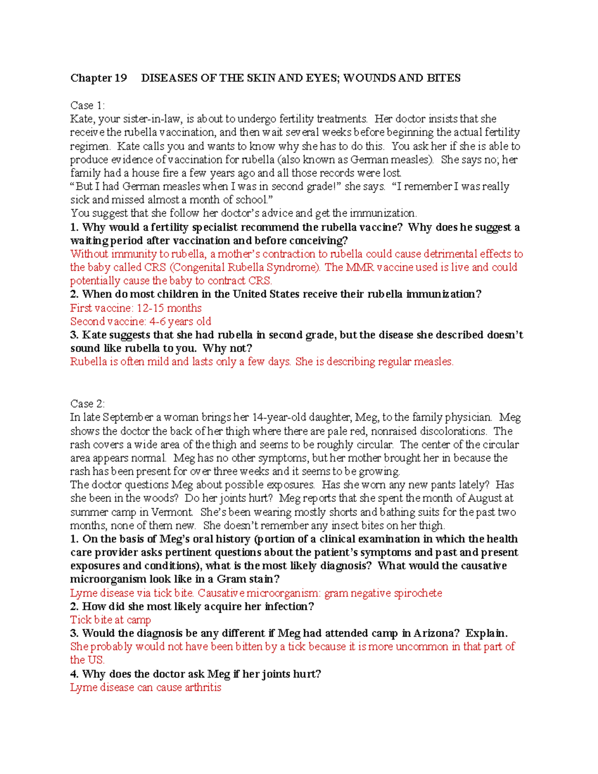 Microbio - case study 19 - Chapter 19 DISEASES OF THE SKIN AND WOUNDS ...