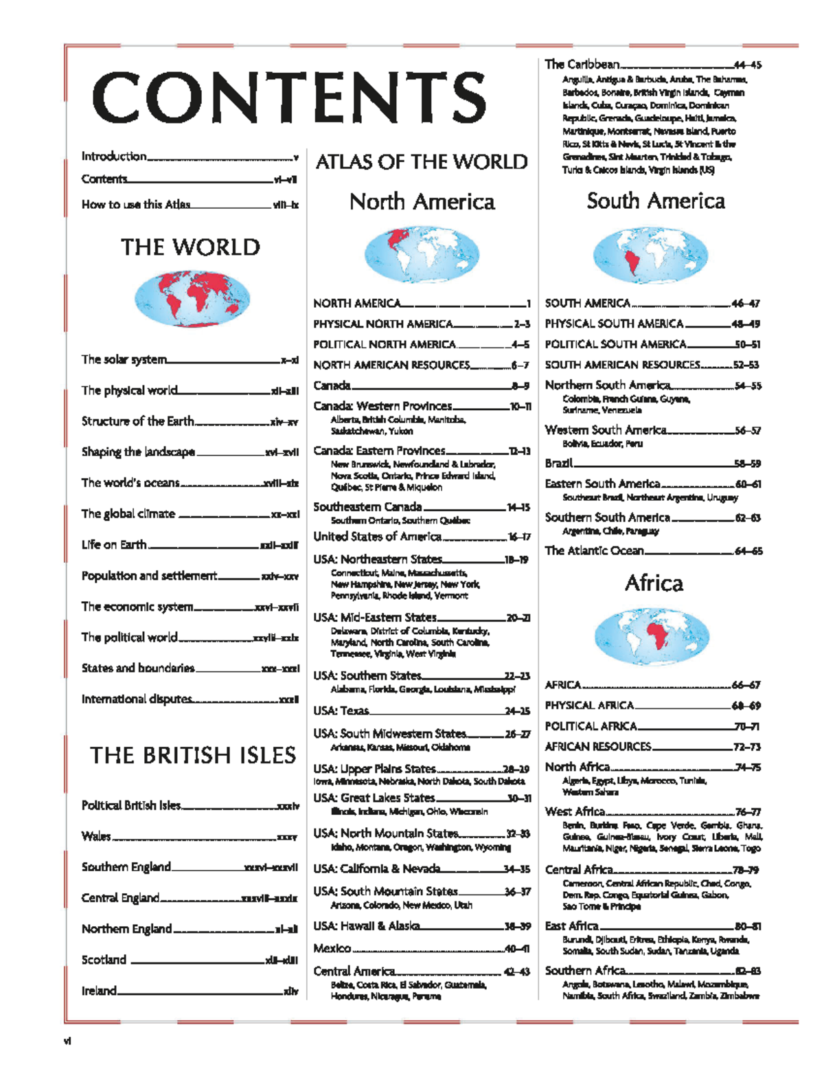 Contents - cont - ATLAS OF THE WORLD North America NORTH AMERICA - Studocu