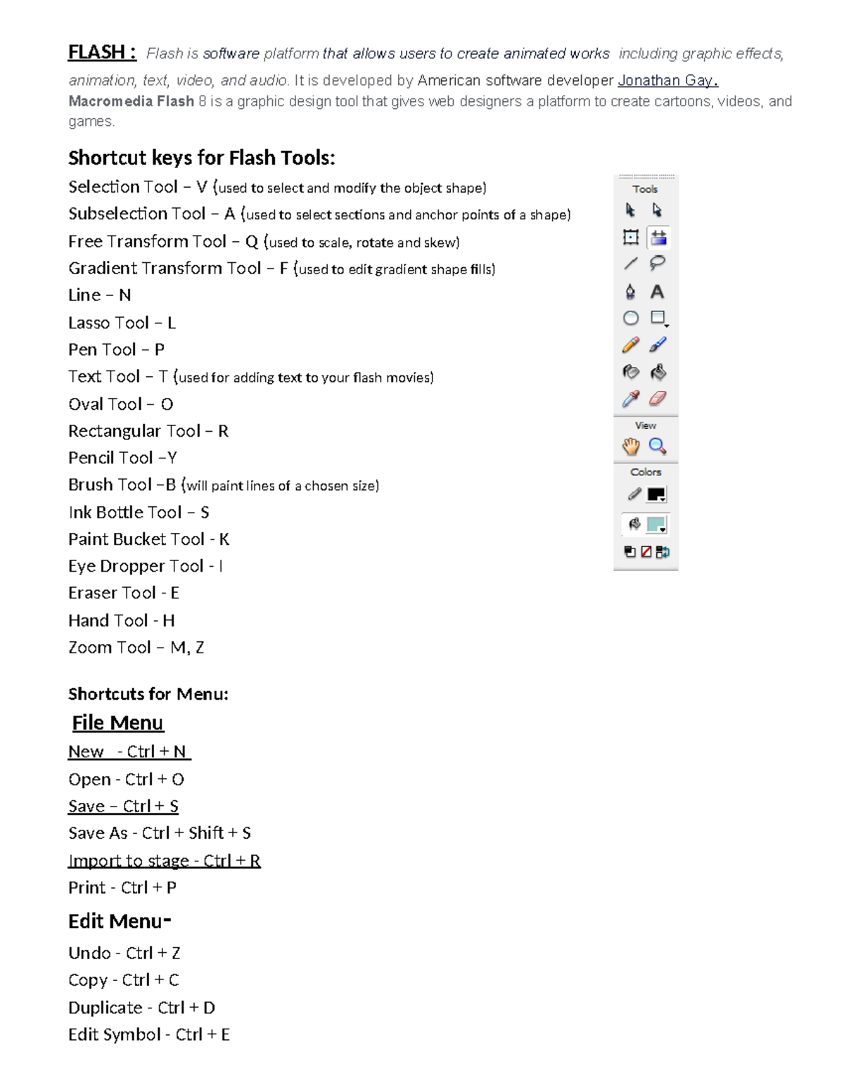 MA Lab-Flash Notes - Exercises - FLASH : Flash is software platform ...