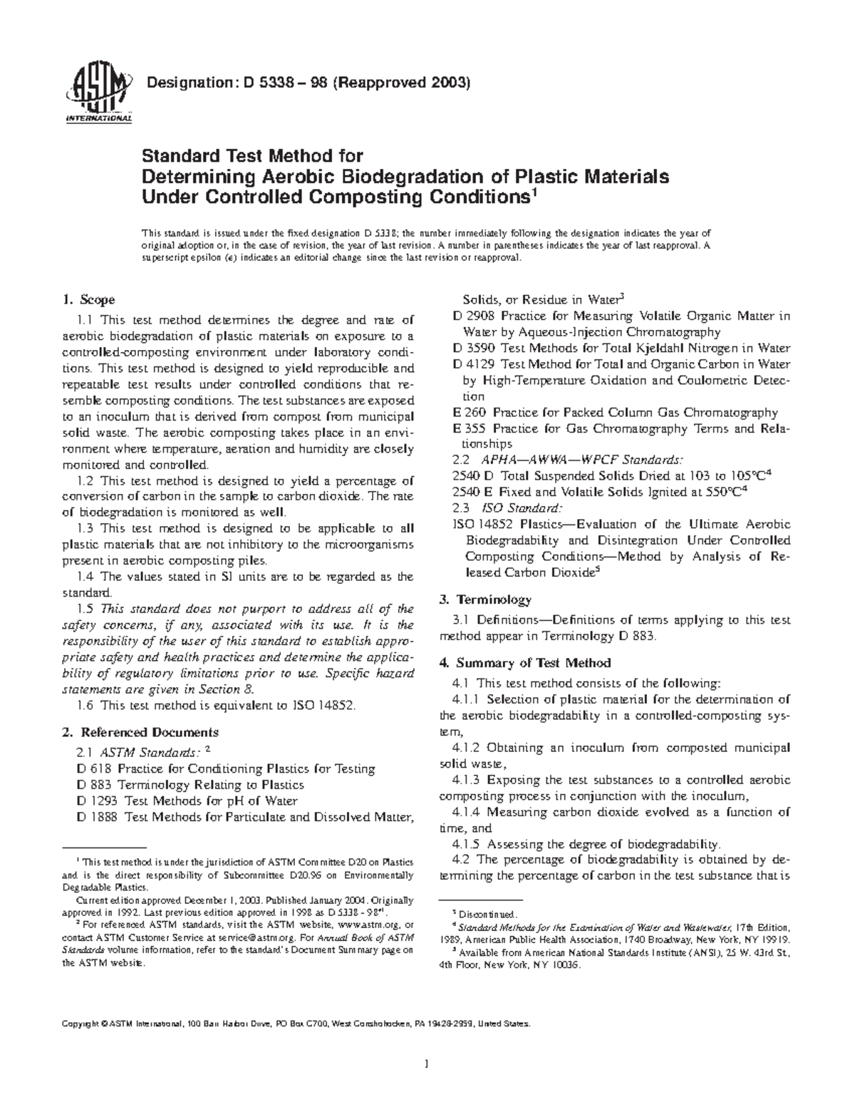 ASTM 5338 - Norma ASTM 5338 - Designation: D 5338 – 98 (Reapproved 2003 ...