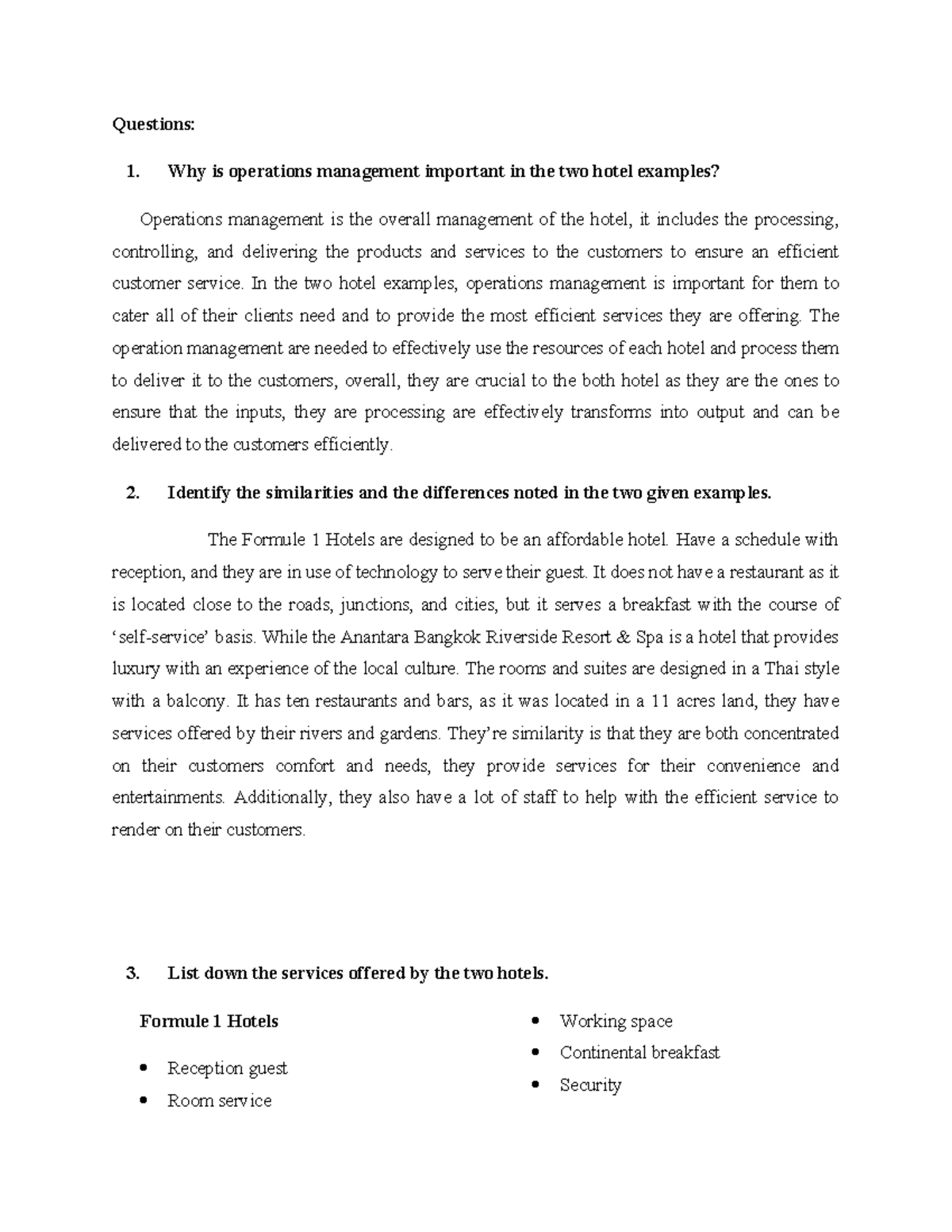 Activity Omtqm - Questions: 1. Why is operations management important ...