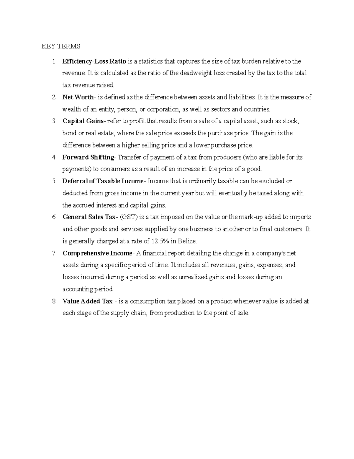KEY Terms-Test 2 - These key terms are useful for Public Finance course ...
