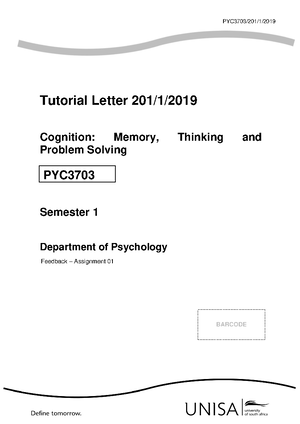 Tutorial Letter 2011 2018 5 - PYC3702/201/1/ Tutorial Letter 201/1 ...