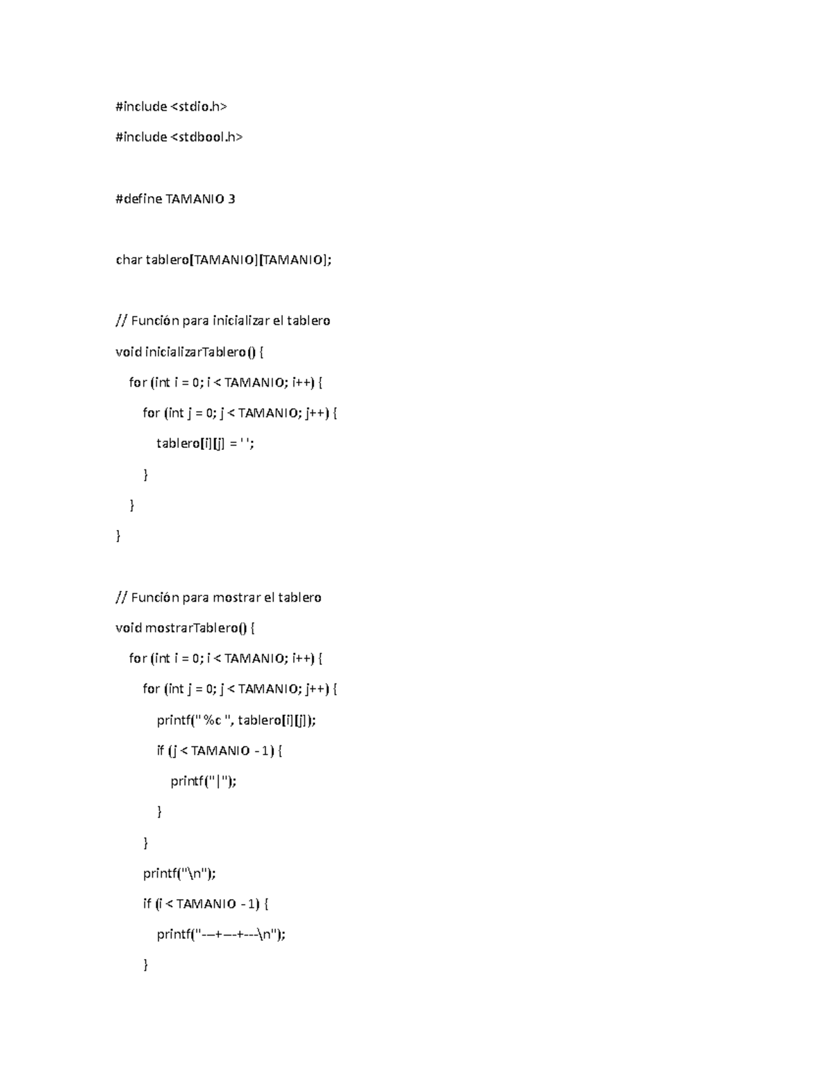 Gato juego - Asigancion - #include #include #define TAMANIO 3 char ...