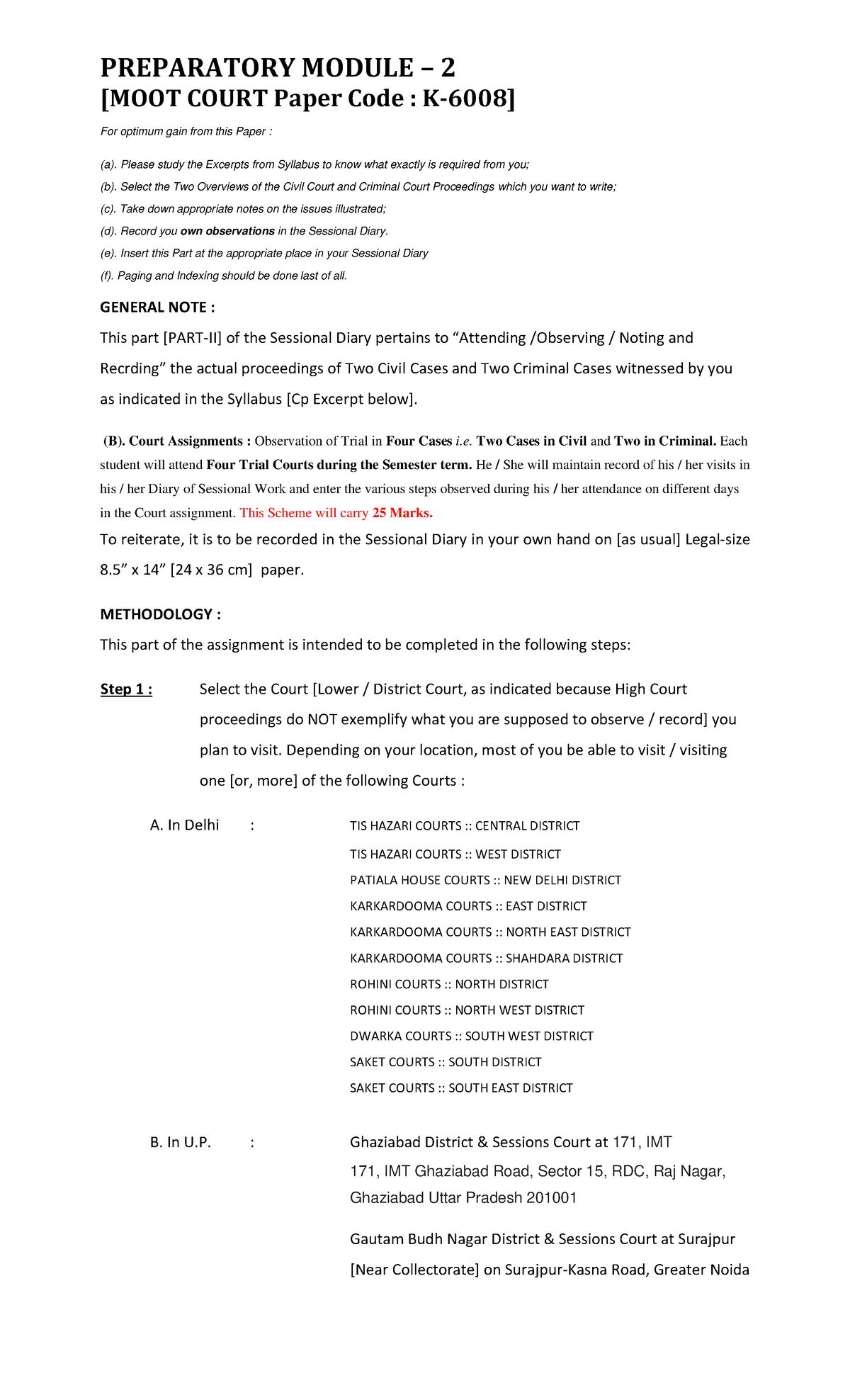 Preparatory Module -2 - notes - PREPARATORY MODULE – 2 [MOOT COURT ...