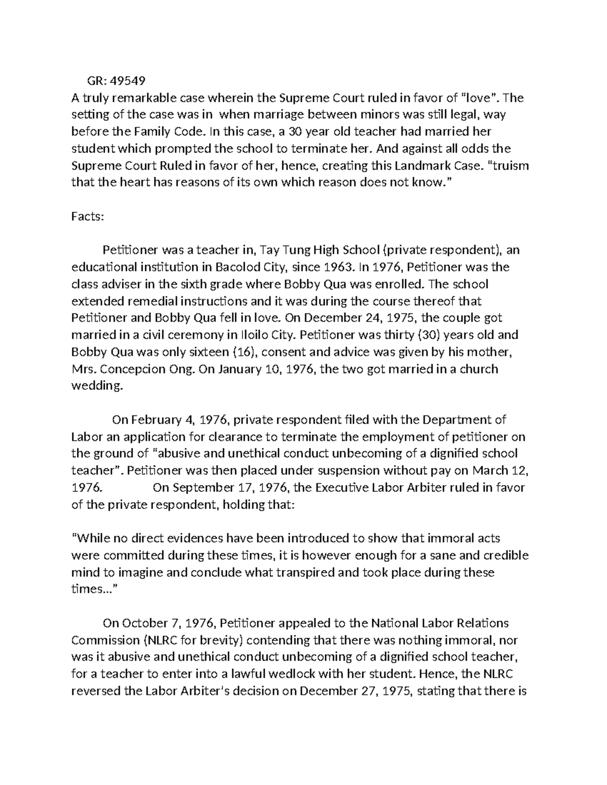 Article copy copy - essay - GR: 49549 A truly remarkable case wherein ...